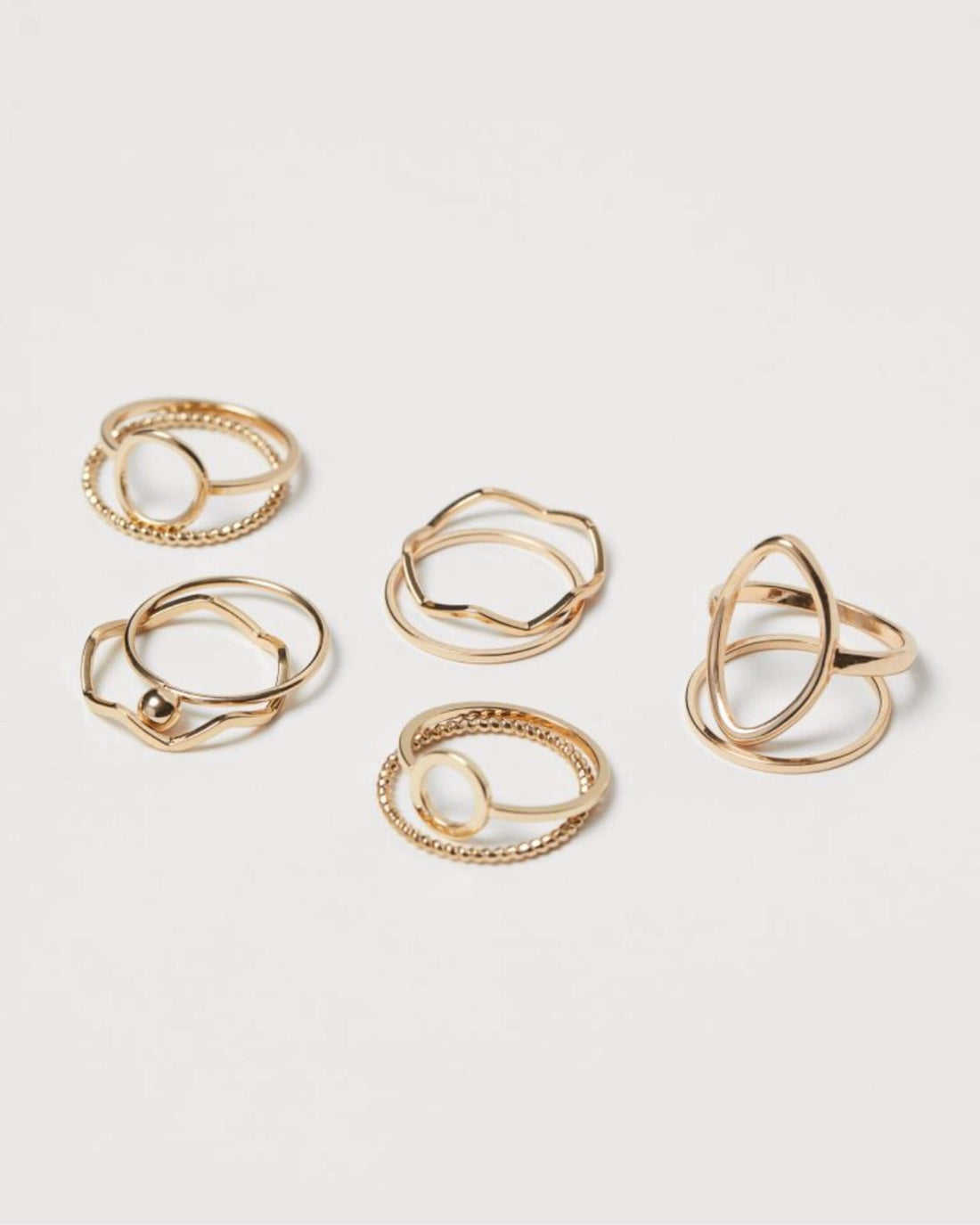 Trendy H&M gold rings – Verncell